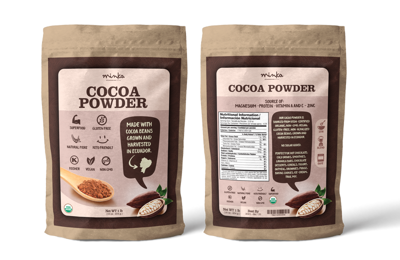 COCOA POWDER - Organic - No Sugar - Keto - All Natural - Kosher 1 Lb ...